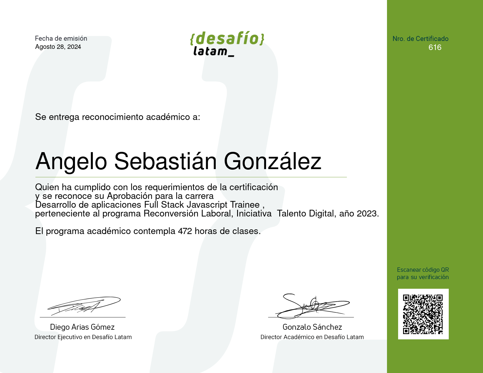 Angelo Sebastian González Puga - Desarrollador Full Stack Javascript ...